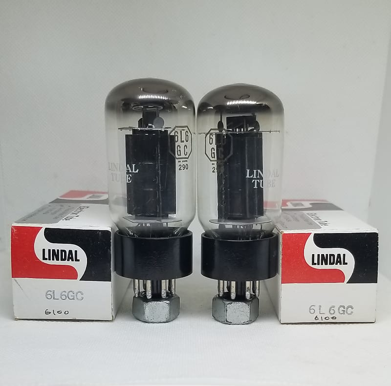 Lindal 6L6GC Perfectly Matched Pair NOS 6L6 | Reverb