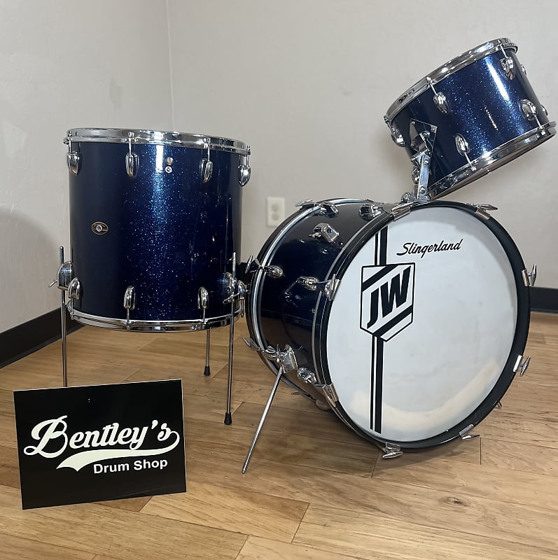 Vintage 60's Slingerland 13/16/20" Drum Set Kit in Blue | Reverb