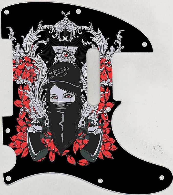 Graphical pickguard Fender Telecaster Tele Standard 8 Hole | Reverb UK