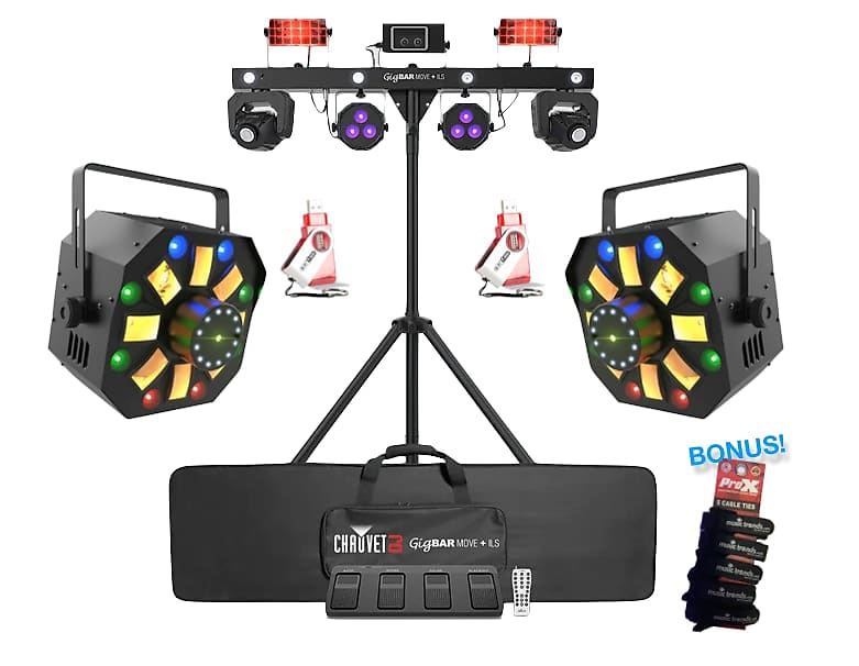 Chauvet DJ Gig Bar Move Plus ILS Bundle with 2x Swarm Wash FX | Reverb