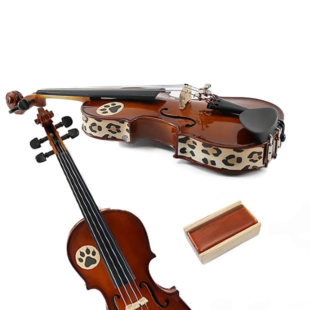 Violin Rosin W/Cheetah Violin Skins 1/4 Size (Violin not | Reverb