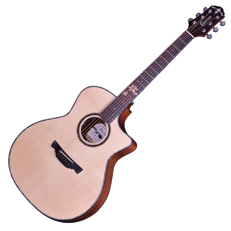 Crafter KWF-MAHO PREMIUM WF G-MAHOce Flower Inlay GA Acoustic | Reverb