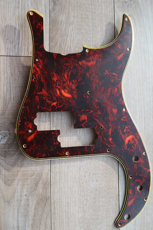 Fender Precision Pickguard Relic Aged '72 -'79 Red Tortoise | Reverb