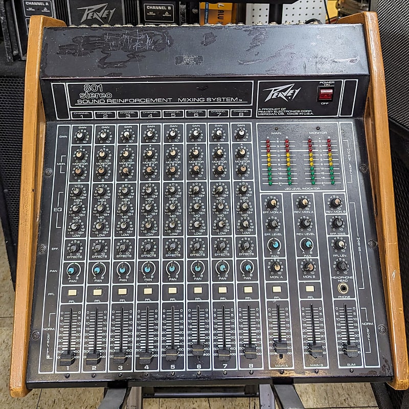 Peavey 801 Stereo Mixer 1980's - Natural Wood | Reverb Canada