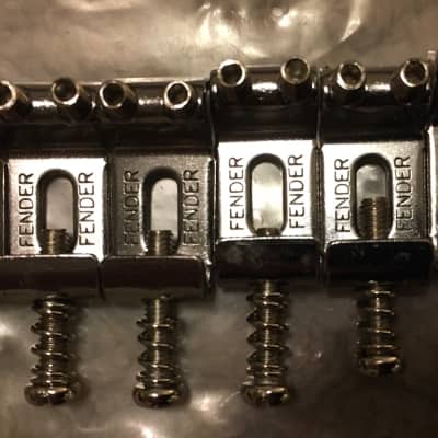 Fender Stratocaster bridge saddle set | Reverb