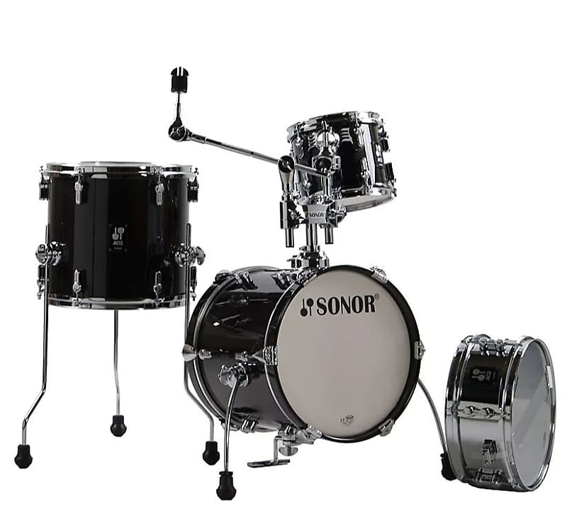 Sonor AQ2 Martini Shell Set Transparent Black | Reverb Sonor AQ2 Martini Shell Set Transparent Black | Reverb