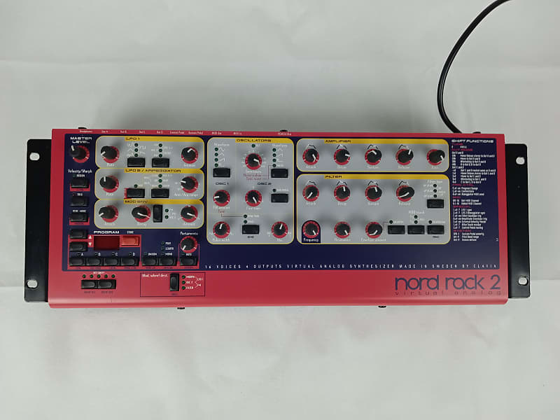 Clavia Nordlead 2 rack 16 voice synthesizer 90's - Red | Reverb