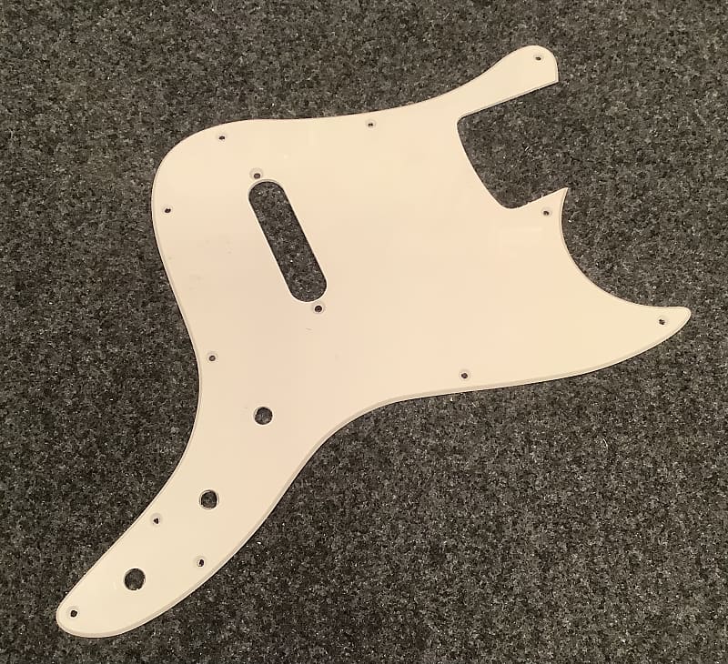 Squier Bronco Bass Pickguard - White 2018 and Later | Reverb