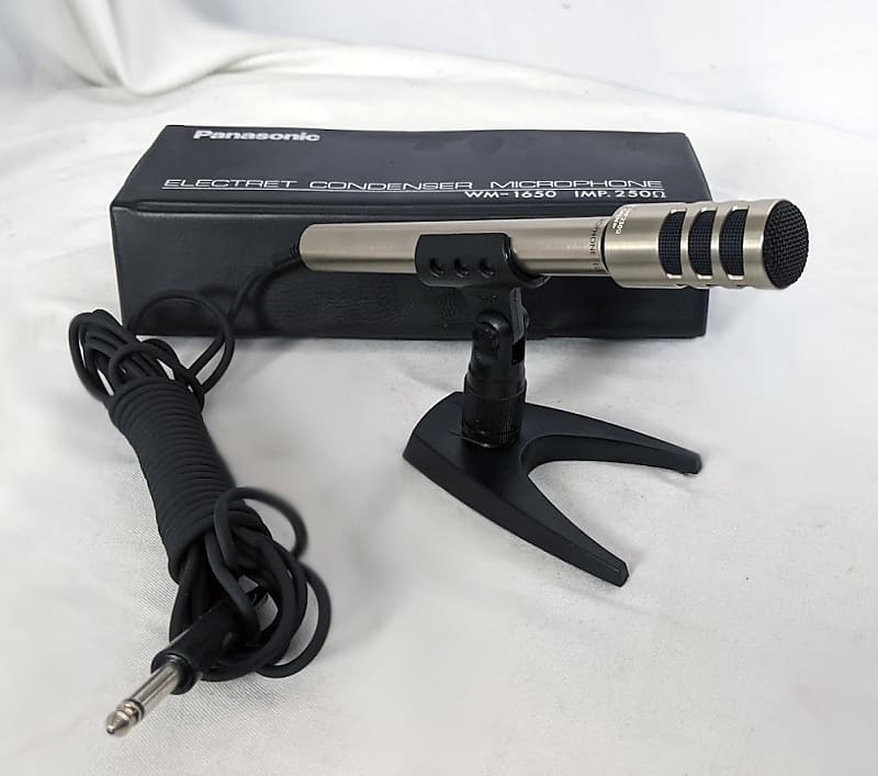 Panasonic WM-1650 250ohm Speech Microphone Stereo + Stand | Reverb