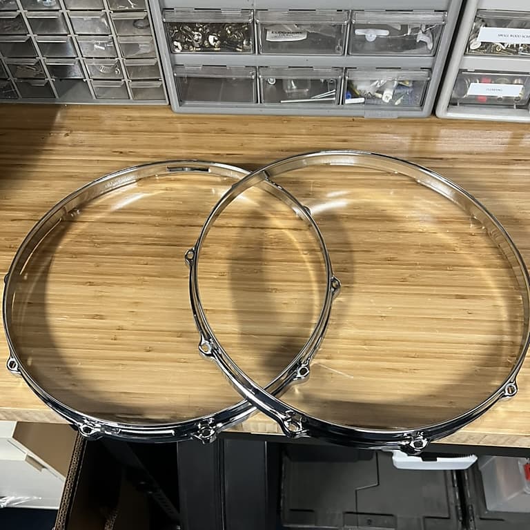 GIBRALTAR 14 Inch 10 Lug Die Cast Hoops Snare Drum Set - | Reverb