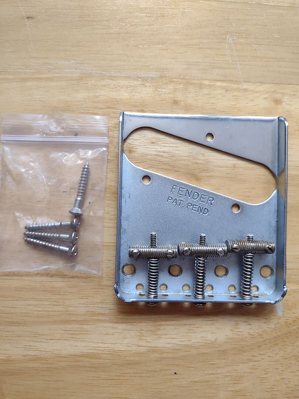 Fender Top-Load Telecaster Bridge w/Threaded Saddles, | Reverb