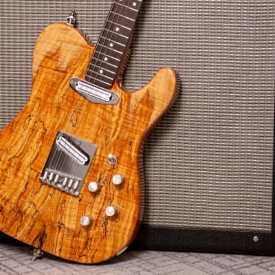 Custom Built Telecaster Style Guitar with Highly Figured Body | Reverb