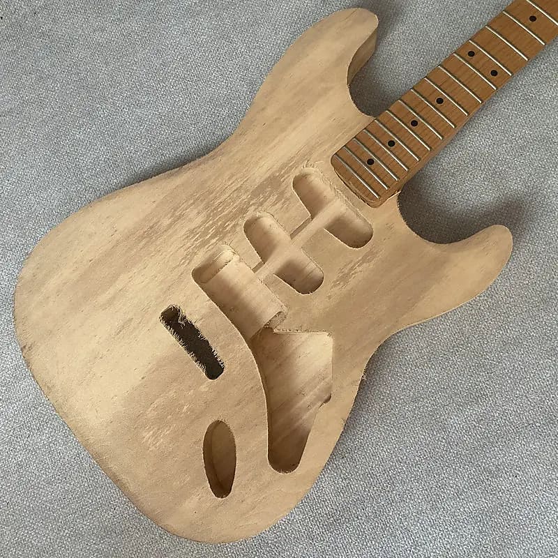 Harley Benton Guitar Roasted Maple Strat Style Neck with HSS | Reverb