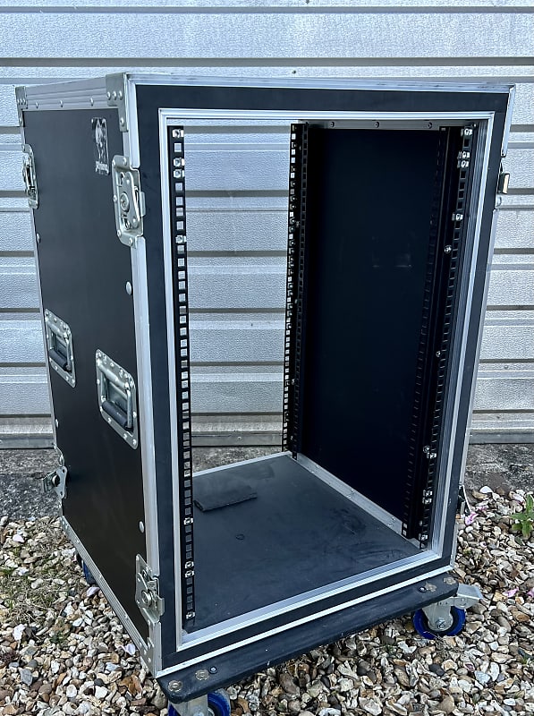Rhino 16u rack flightcase Black (shockproof) | Reverb