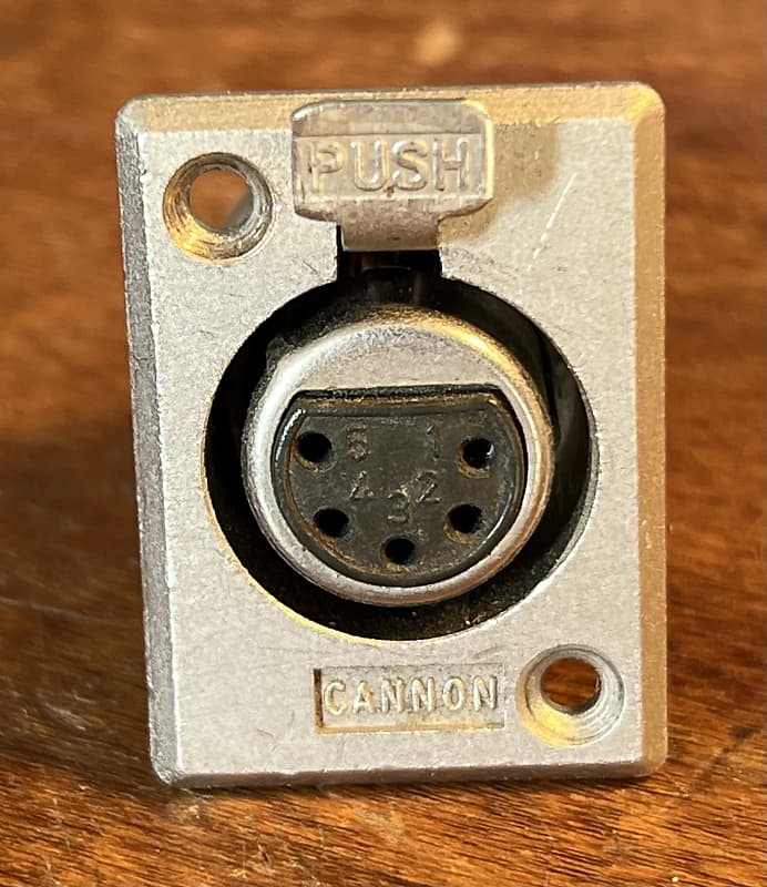 Vintage cannon 5-pin xlr panel mount socket, female NOS | Reverb UK