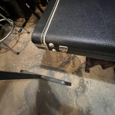 Vintage Fender Electric Guitar Case Black Oxblood Musicmaster | Reverb