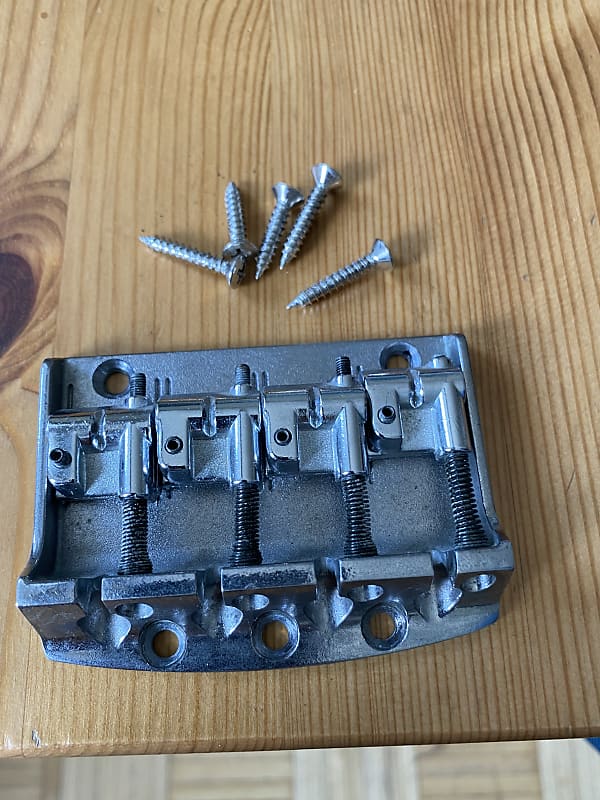 Vintage Ibanez Accu-Cast B II Bridge 4 strings 1983 Silver | Reverb