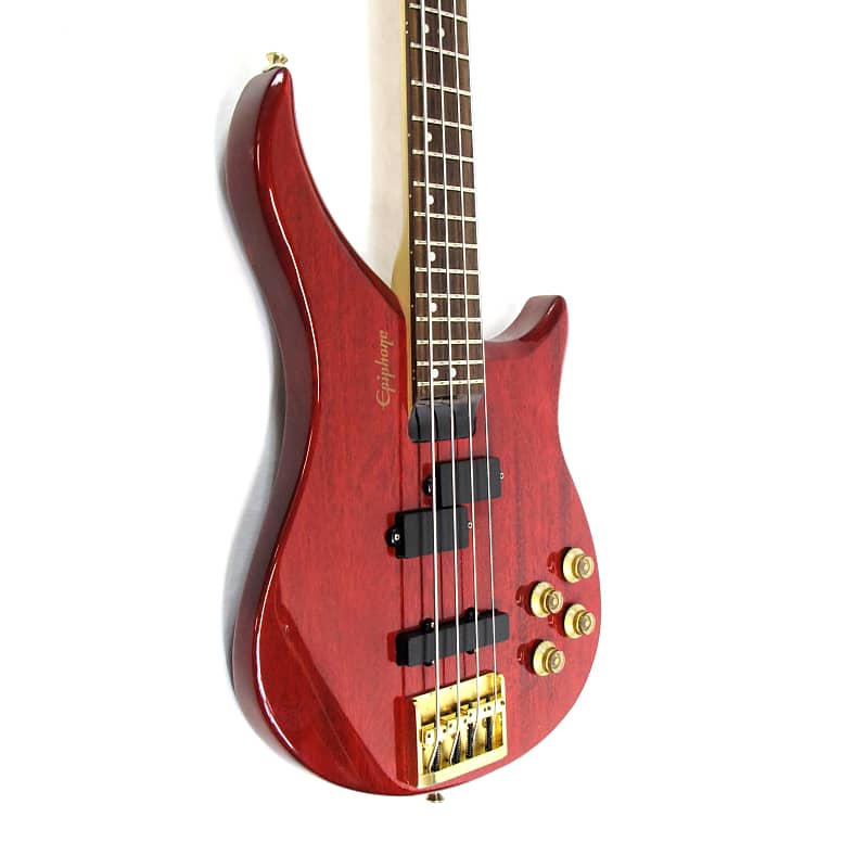 Epiphone EBM-4 (Non-Reverse) 1998 - Cherry W/ Epiphone Case | Reverb