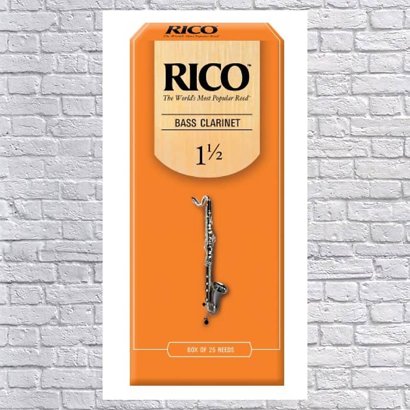 Rico Bass Clarinet Reeds Strength 1.5 Individual Reeds | Reverb