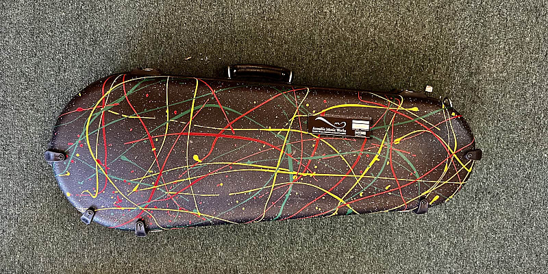 Calton deluxe mandolin case - Black with granite and heavy | Reverb