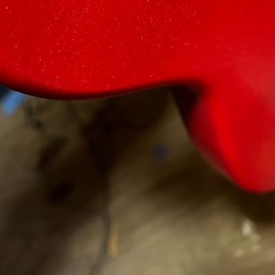 Refinished and Reliced Squier Stratocaster in red sparkle | Reverb