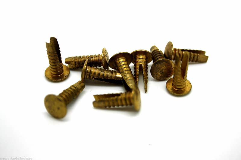 10x ORIGINAL MARSHALL AMP CABINET CORNER RIVETS GOLD | Reverb