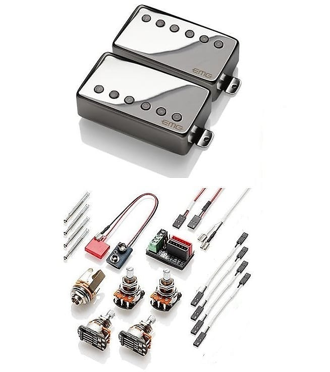 EMG JH James Hetfield Set Chrome Active Humbucker Set | Reverb
