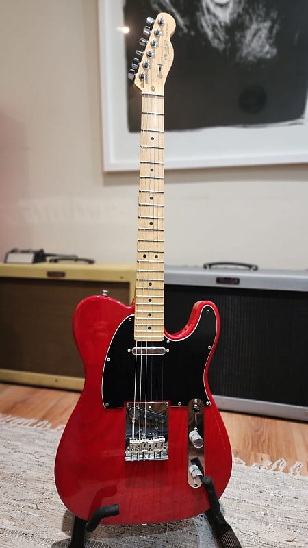 Fender Telecaster AM Std 2013 - Crimson Red Transparent (Ash) | Reverb