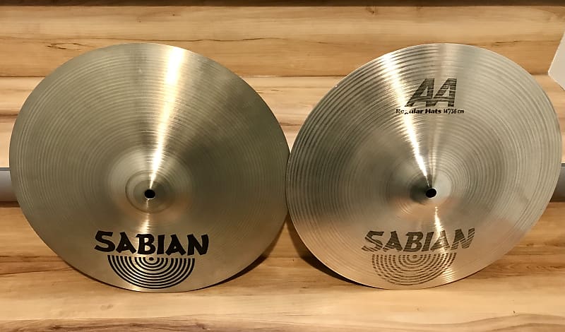 14" Sabian AA Regular Hihat Cymbals | Reverb