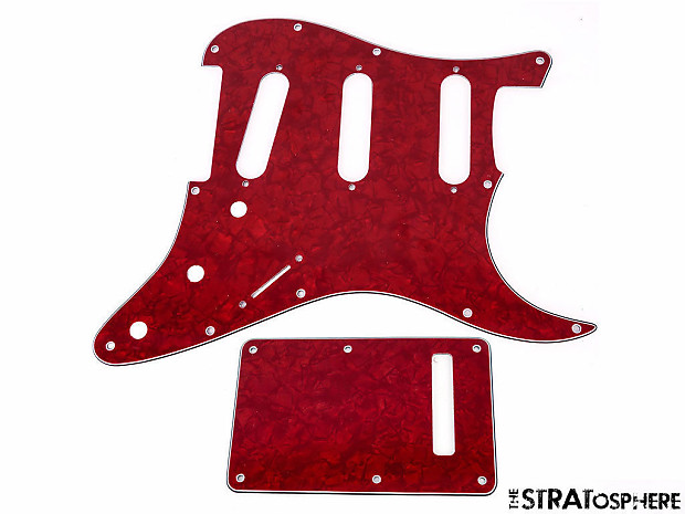*NEW Red Pearloid Stratocaster PICKGUARD + TREMOLO | Reverb Canada