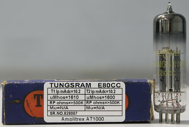 E80CC 6085 Tungsram Top O getter made in Hungary Amplitrex | Reverb