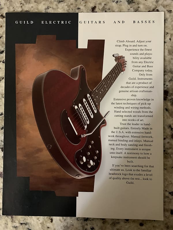 Guild Brochure 1995 Brian May Pilot Bass 4 5 S-100 BM03 01 | Reverb