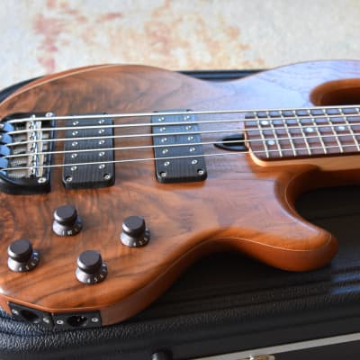 Wal MK2 2021 Flame Walnut 5 string bass guitar | Reverb