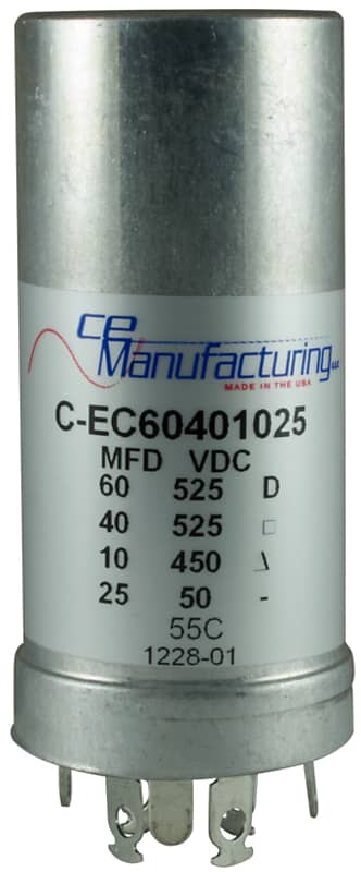 CE Manufacturing Multisection Can Capacitor, 60/40uf @ | Reverb