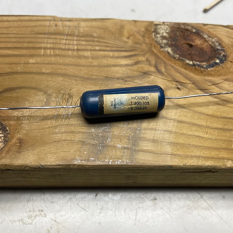 Blue molded Ajax capacitor .01uf 400v | Reverb