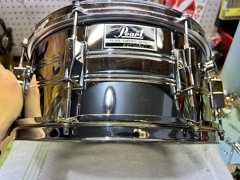 Pearl Export 1980s/1990s - Chrome Over Steel 14 x 6 1/2 Snare | Reverb