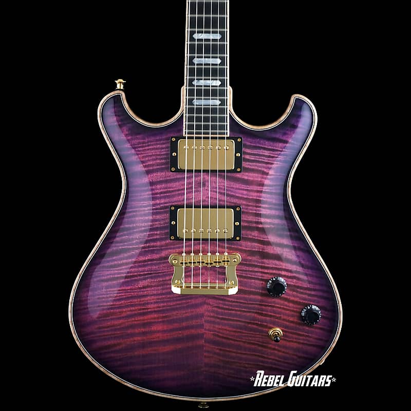 Knaggs Guitars Keya in Pinkle Fully Maple Bound Flame Top w/ | Reverb