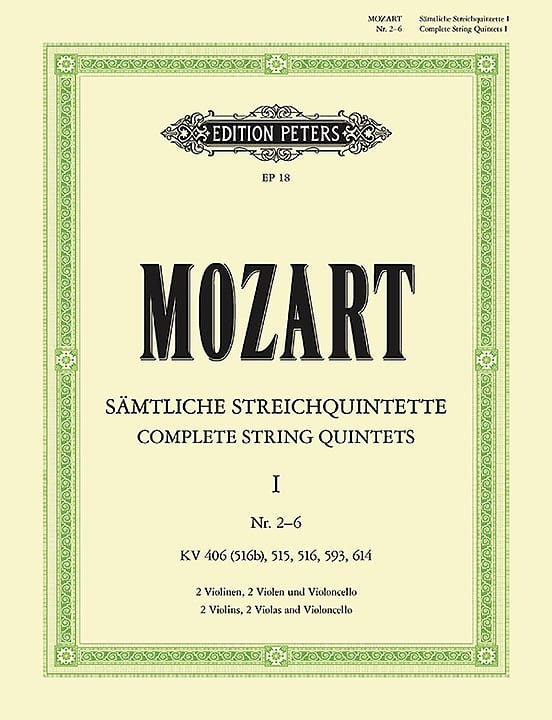 Complete String Quintets, Vol. 1: Nos. 2-6For 2 Vn., 2 Va. | Reverb