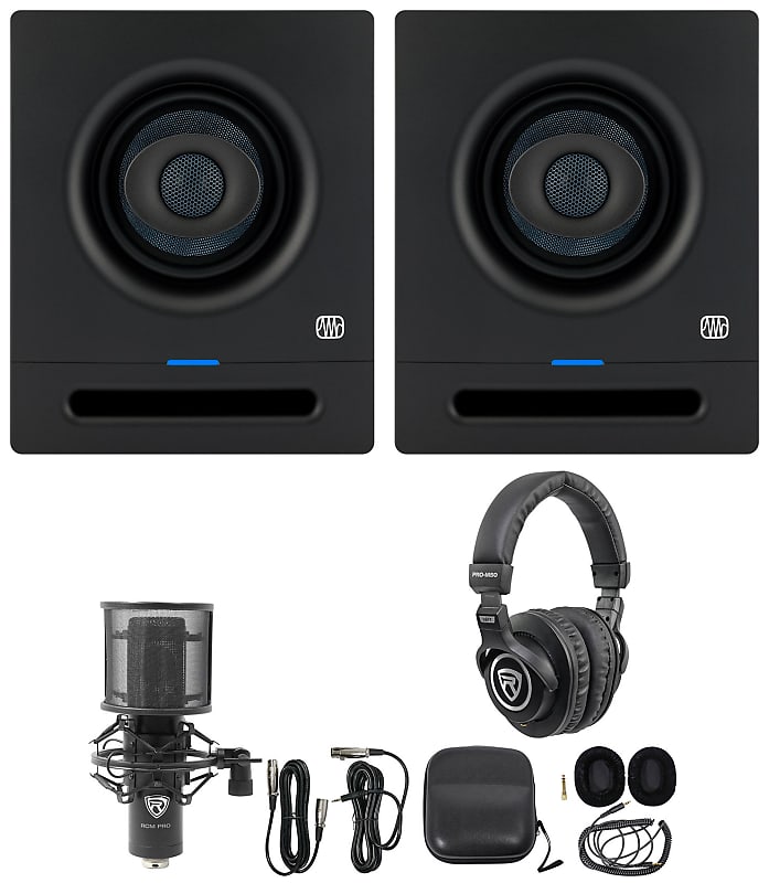 (2) Presonus Eris Pro 4 Powered 4" 2-Way Studio Monitors | Reverb
