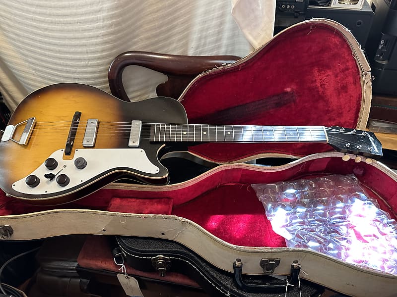 Harmony h49 electric guitar 1960's - sunburst | Reverb