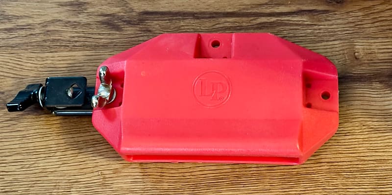 L.P. Latin Percussion Medium Pitch Jam Block with Mount Red | Reverb