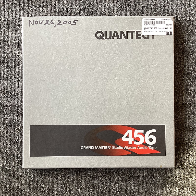 Quantegy 456 1/4" GRAND MASTER Studio Master Tape - Sealed - | Reverb