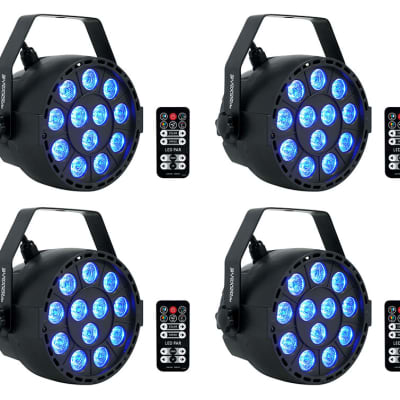 8) Rockville RockPAR TRI LED RGB Compact Par Can DJ DMX Wash | Reverb