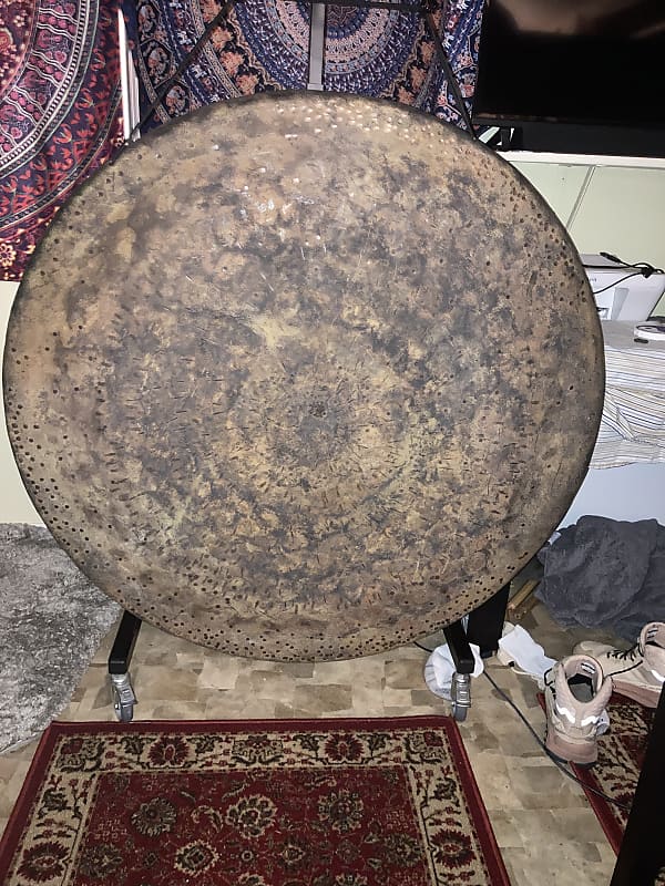 Giant 48", 80 pound Gong, Meinl Stand and mallets | Reverb