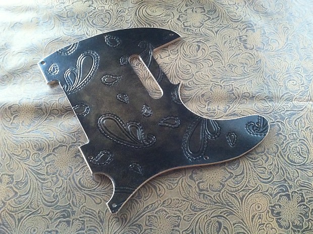 Custom Hand Tooled Hand Crafted Paisley Leather Fender | Reverb UK