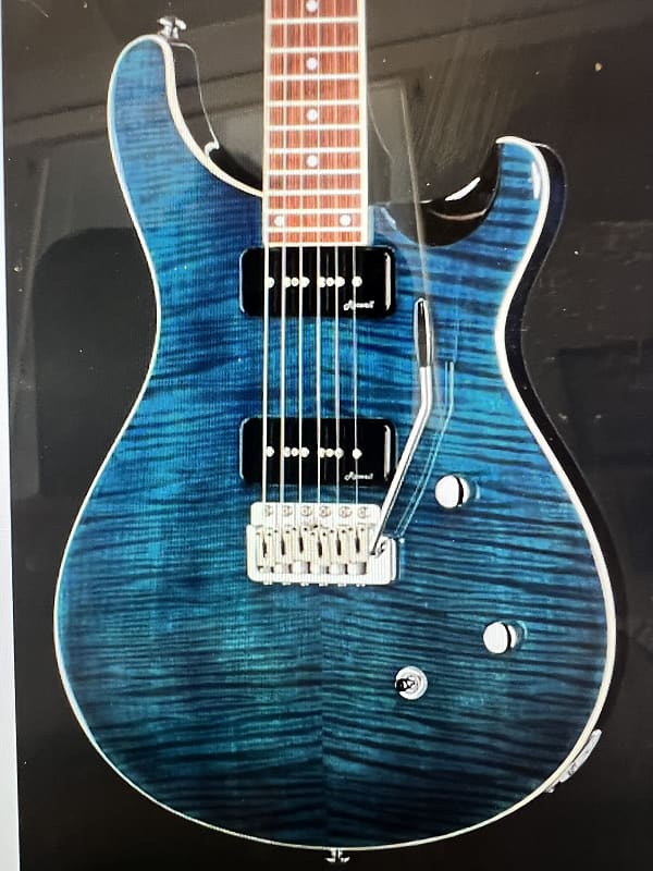 Harley Benton CST-24T P90 2021 - Ocean Blue Flame | Reverb