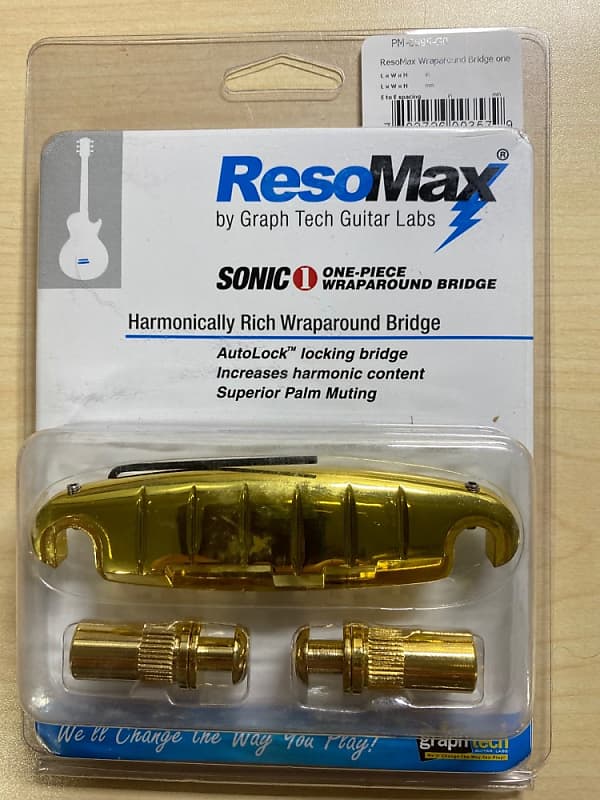 Graph Tech Resomax Sonic 1 One Piece Wraparound Bridge Gold | Reverb