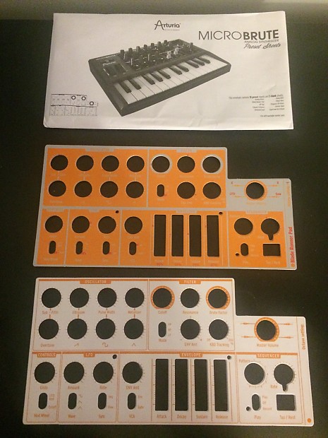 Arturia Microbrute Preset And Blank Sheets | Reverb