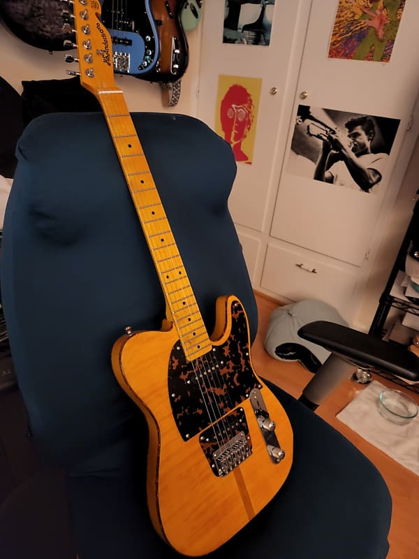 HS Anderson Copy MadCat Telecaster 2021 Vintage Flame | Reverb
