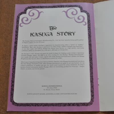 Kasuga Guitars. Vintage catalog booklet brochure. ca 1971. | Reverb